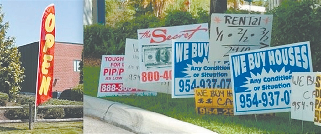 Enforcement of Temporary Sign Rules Helps Clear the Visual Clutter ...