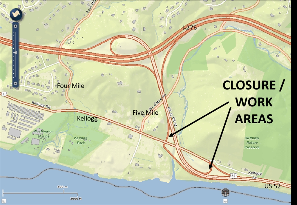 US 52/Kellogg Avenue Daytime Ramp Closure This Wednesday & Thursday ...